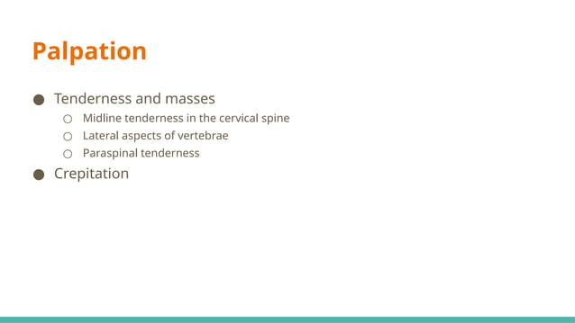 Examination of the Spine, lumps, bumps and ulcer 2.pptx