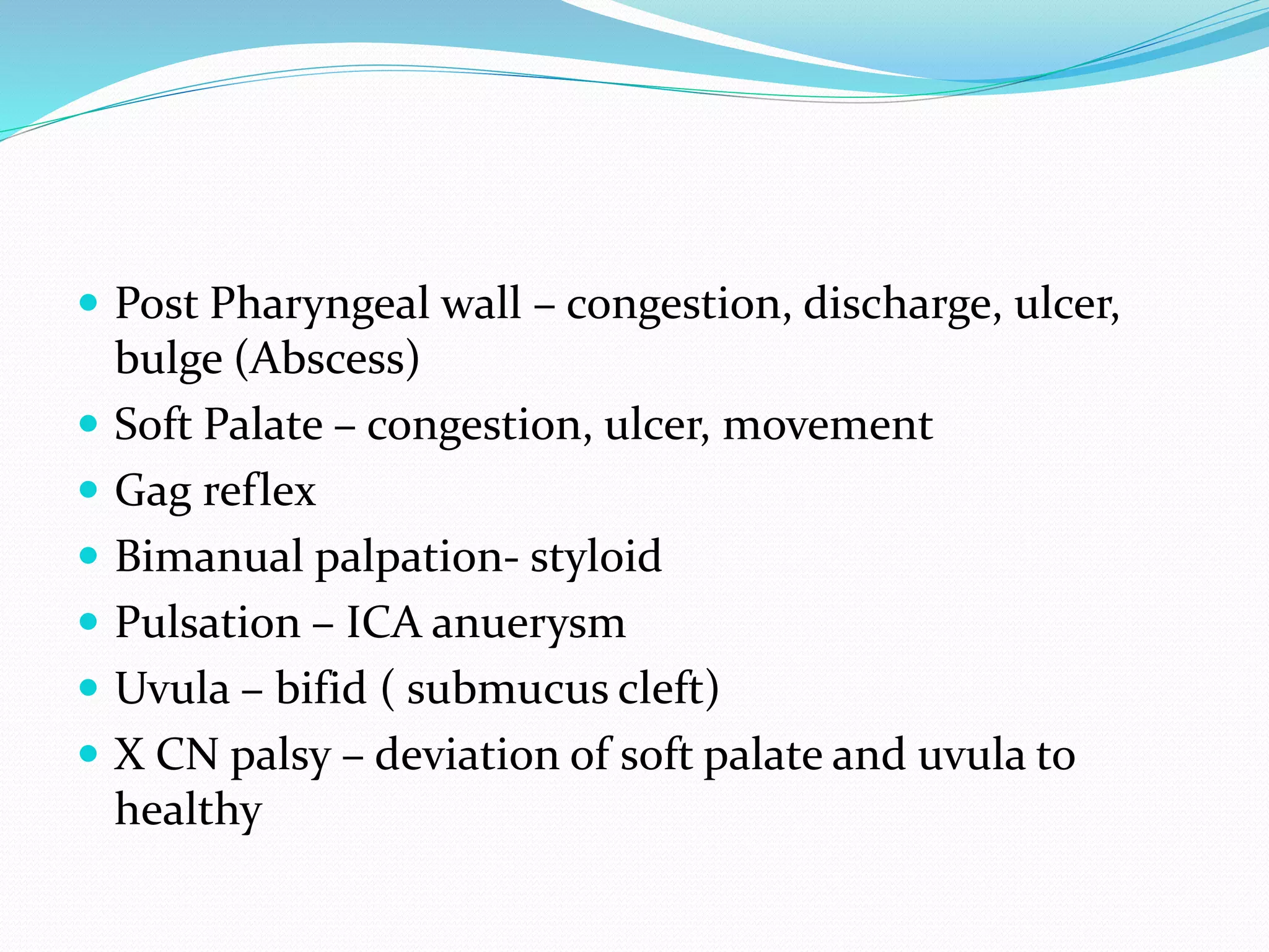 Examination of throat | PPTX