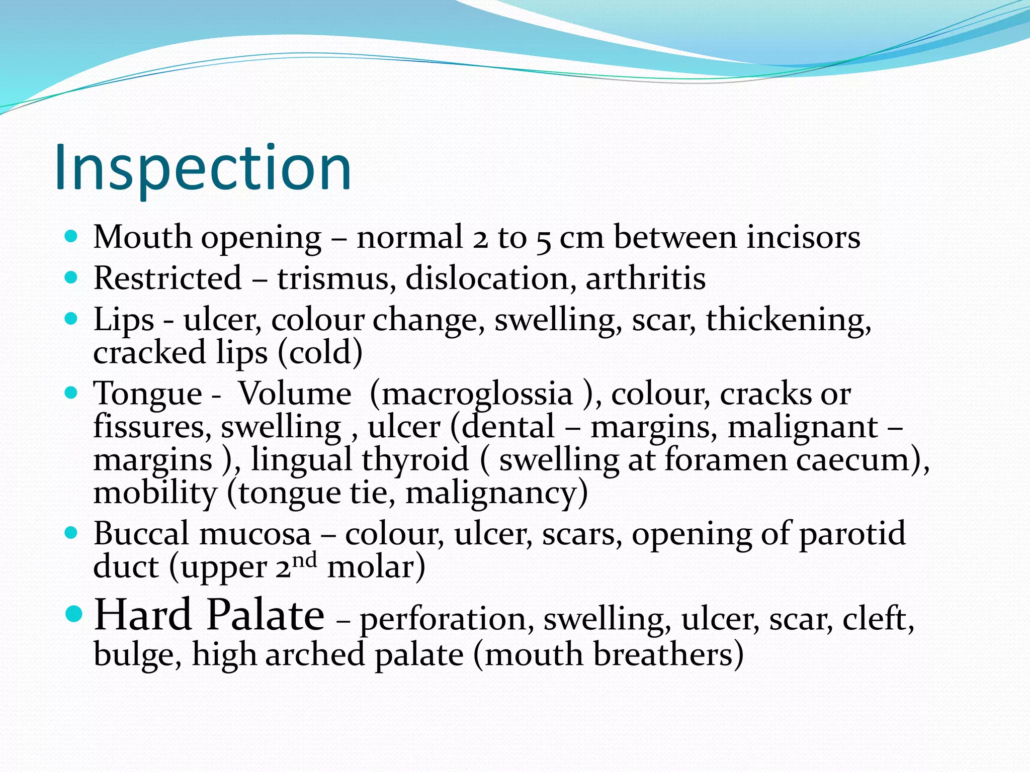 Examination of throat | PPTX