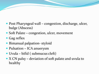 Examination of throat | PPTX