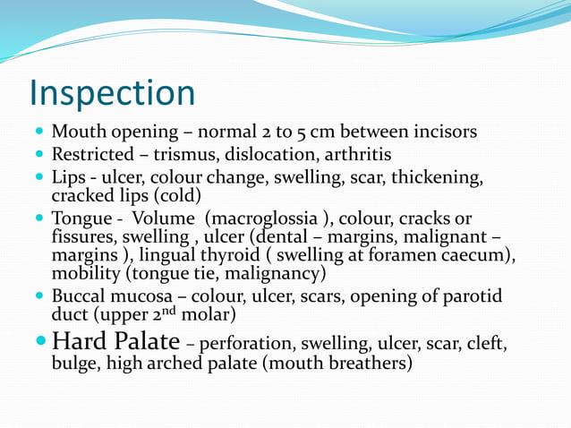 Examination of throat | PPTX