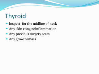Examination of thyroid | PPTX