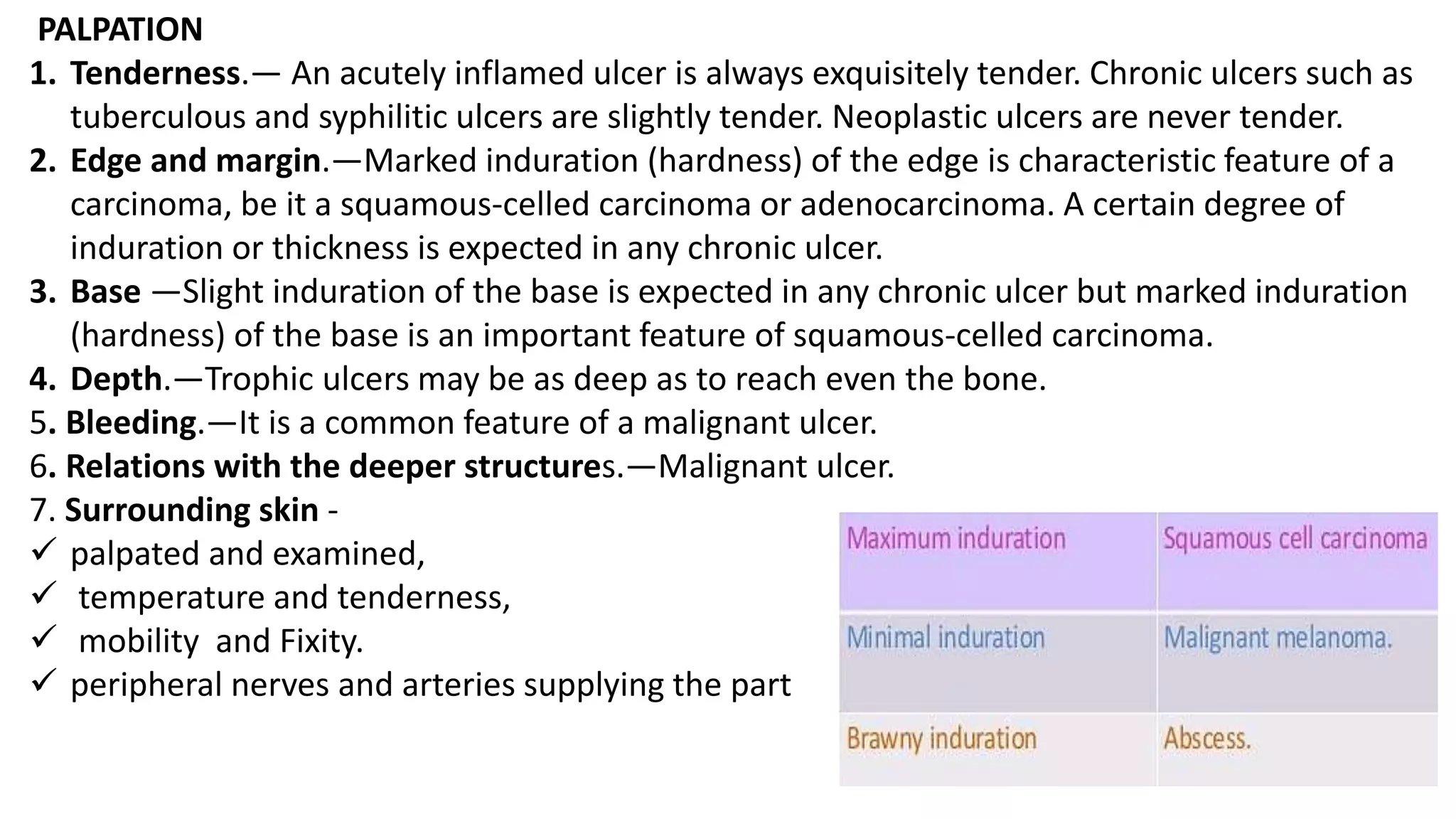 Examination of ulcer | PPTX