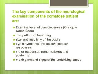 Examination of unconsious patient | PPTX