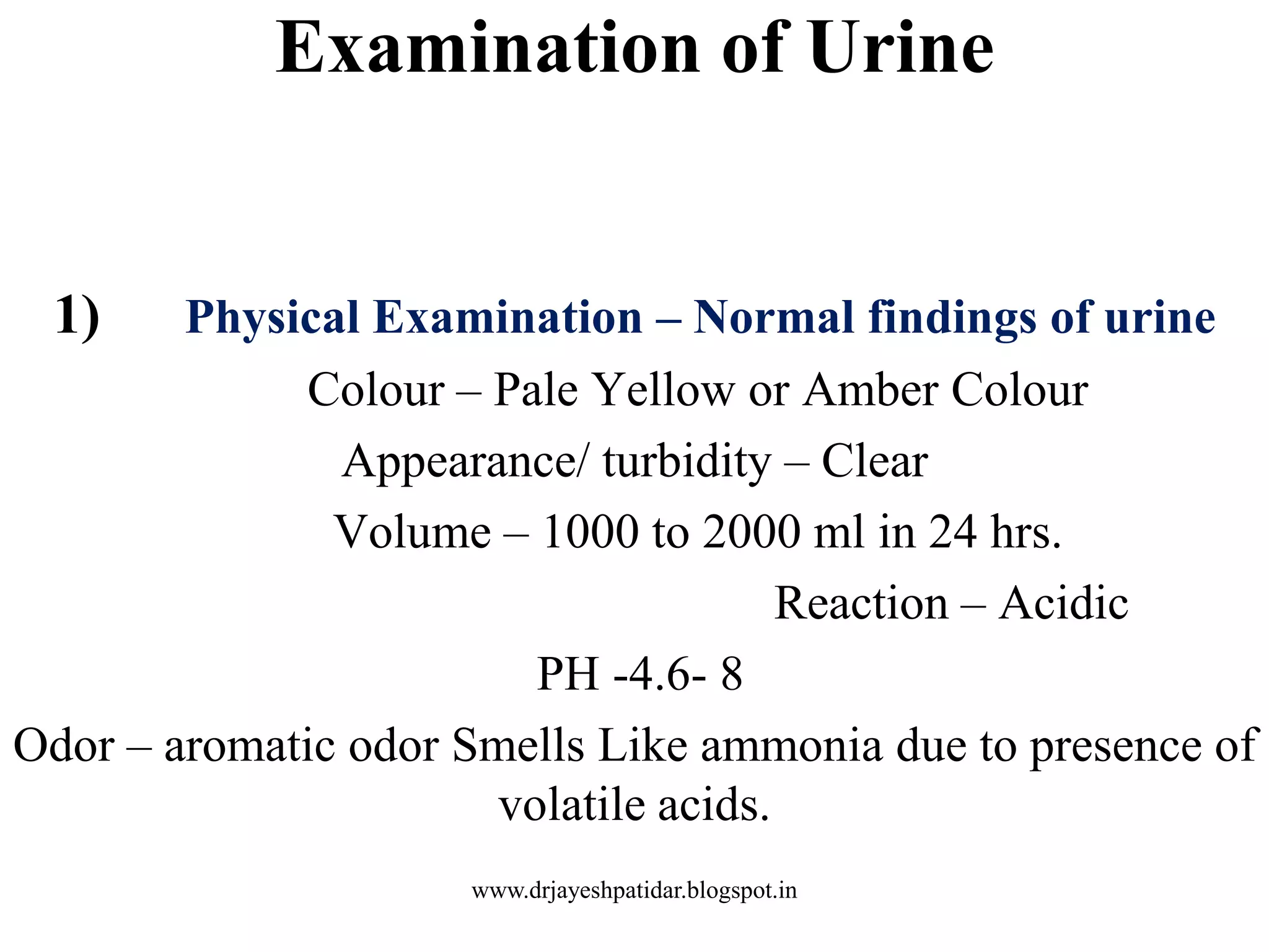 Examination of urine | PPSX