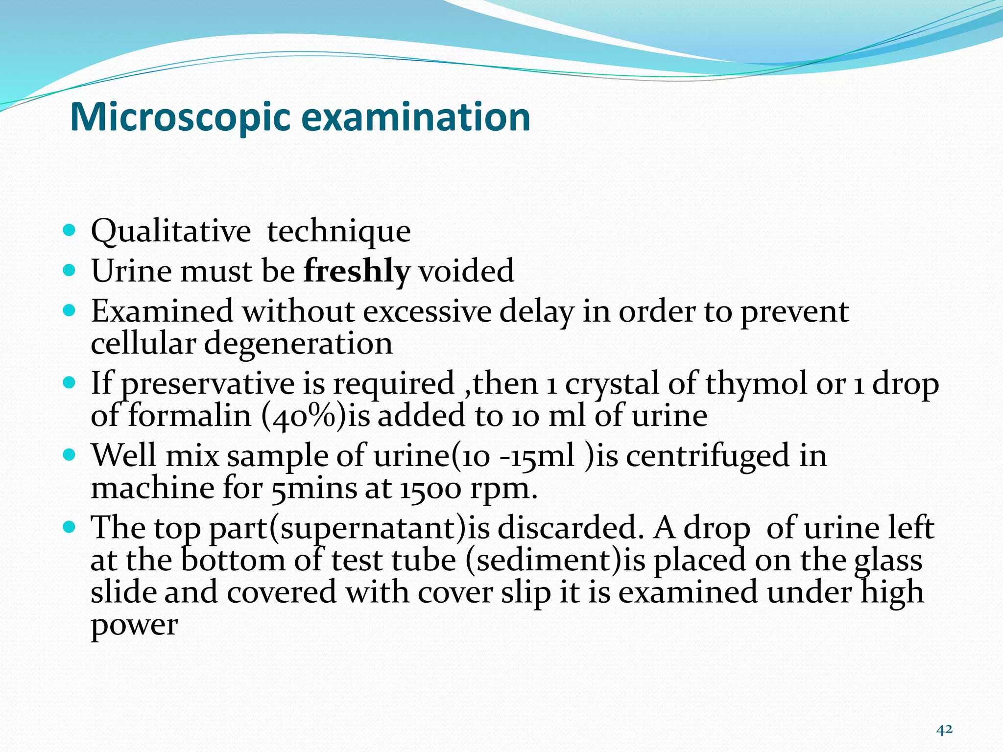Examination of urine | PPTX