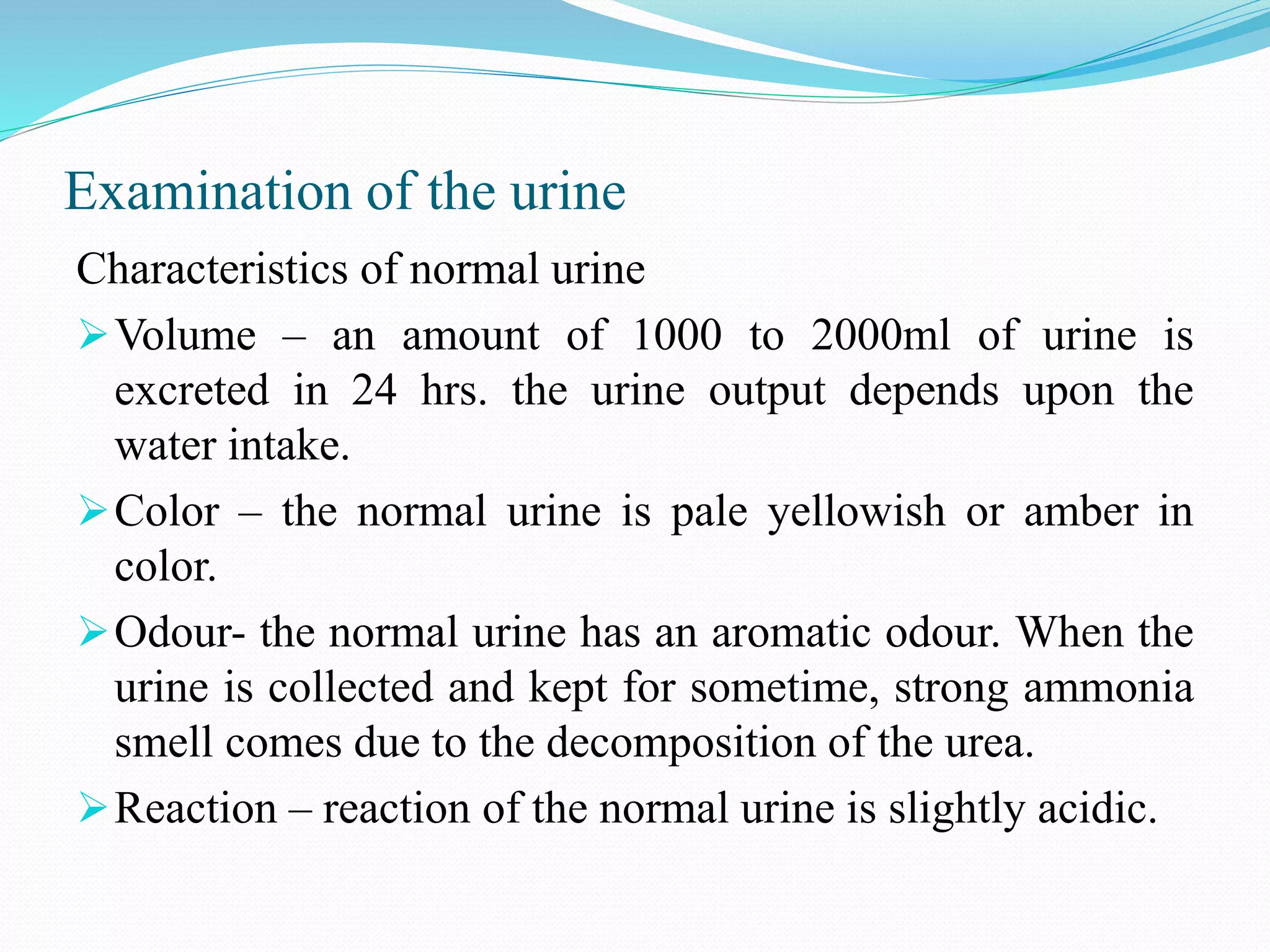 Urinalysis and test related to urine in fundamental of nursing ppt | PPTX