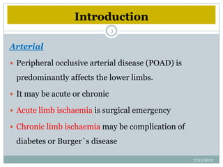 Examination of vascular disorder by Dr Min | PPTX