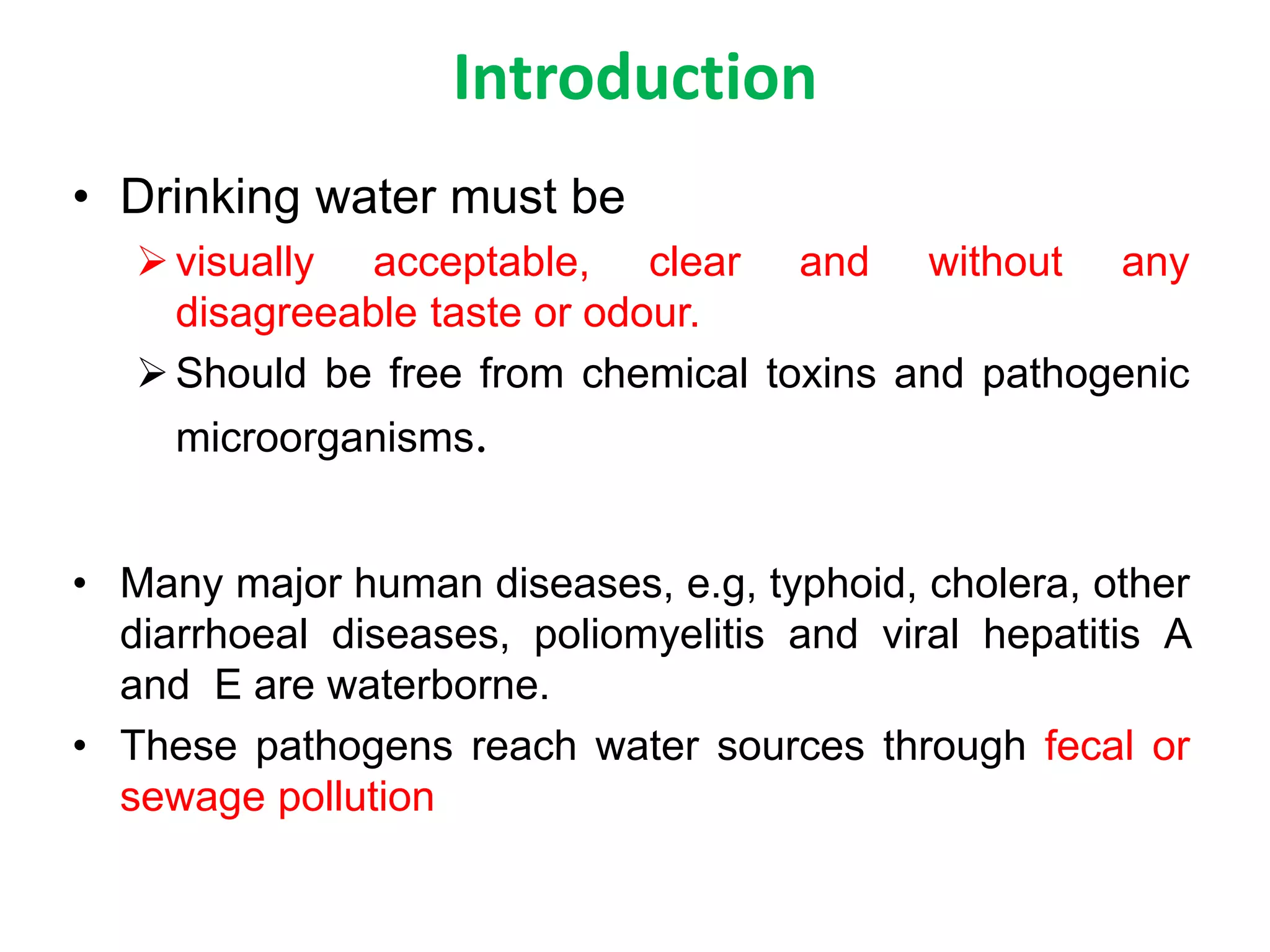 Examination of water | PPTX