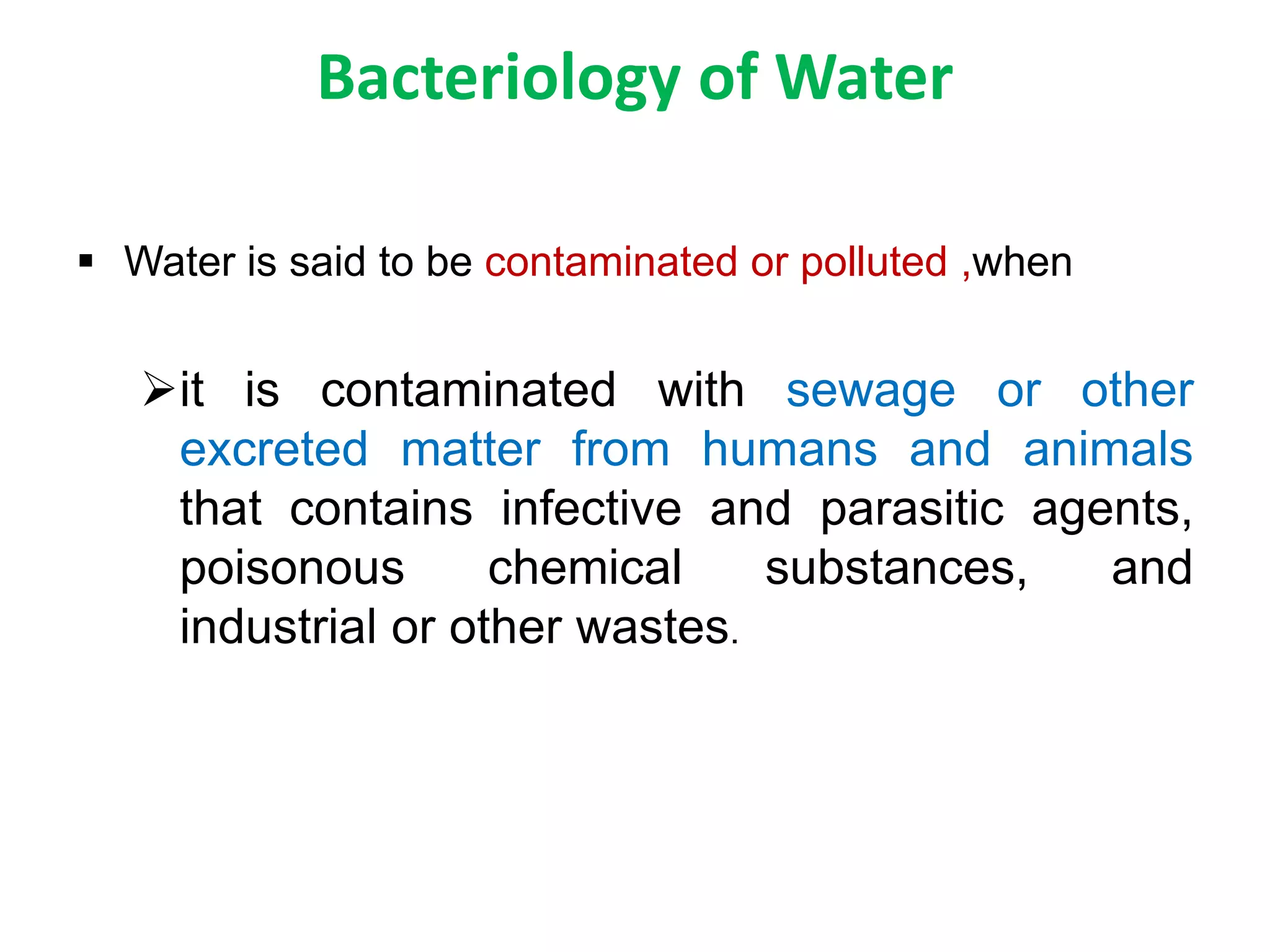 Examination of water | PPTX