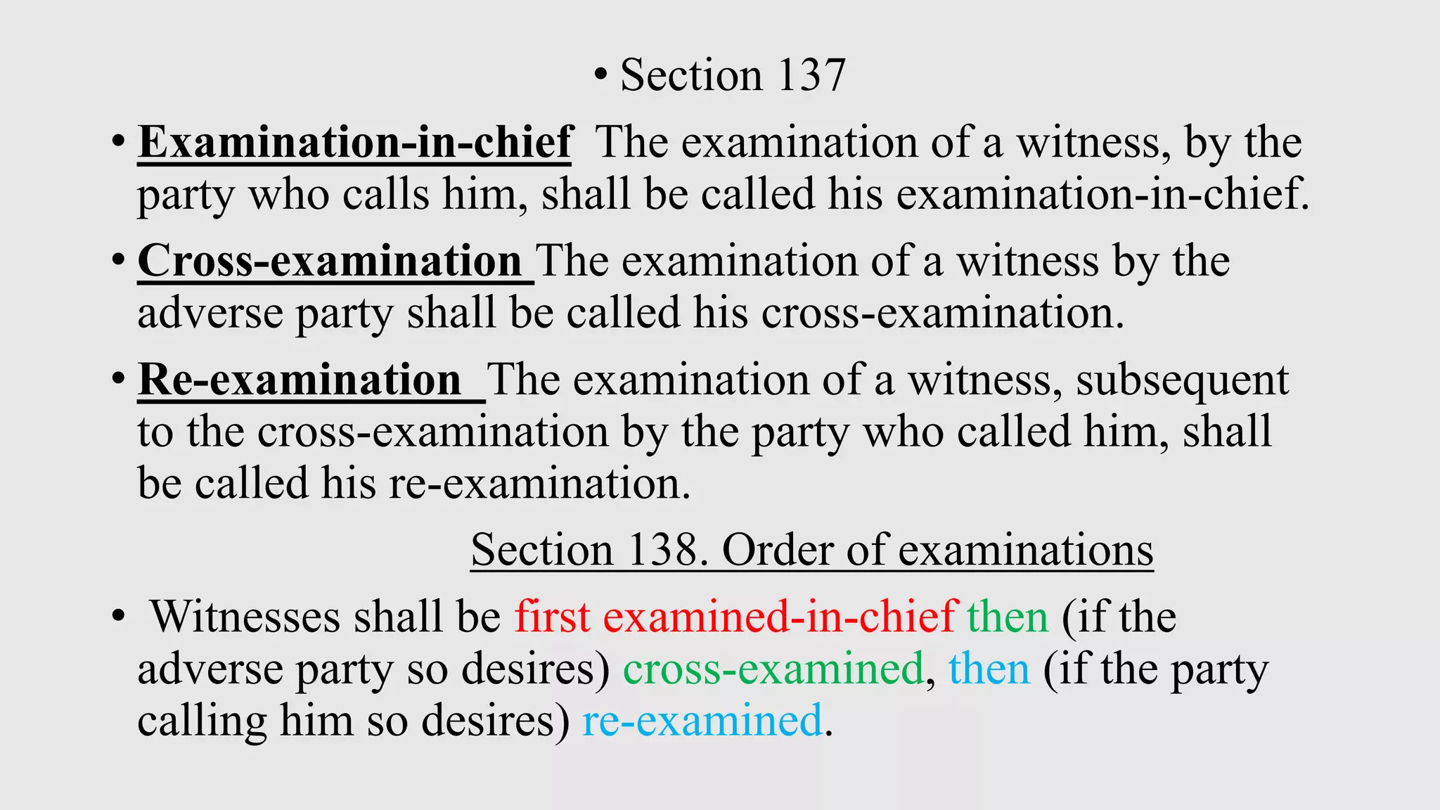 Examination of witness | PPTX