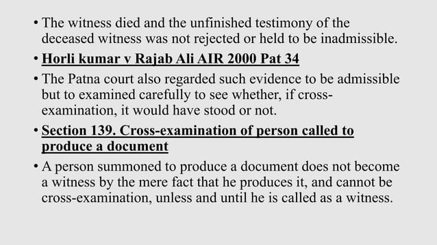 Examination of witness | PPTX | Law