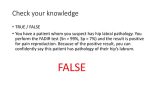 Examination of Common Orthopedic Conditions Encountered in Acute Care | PPT