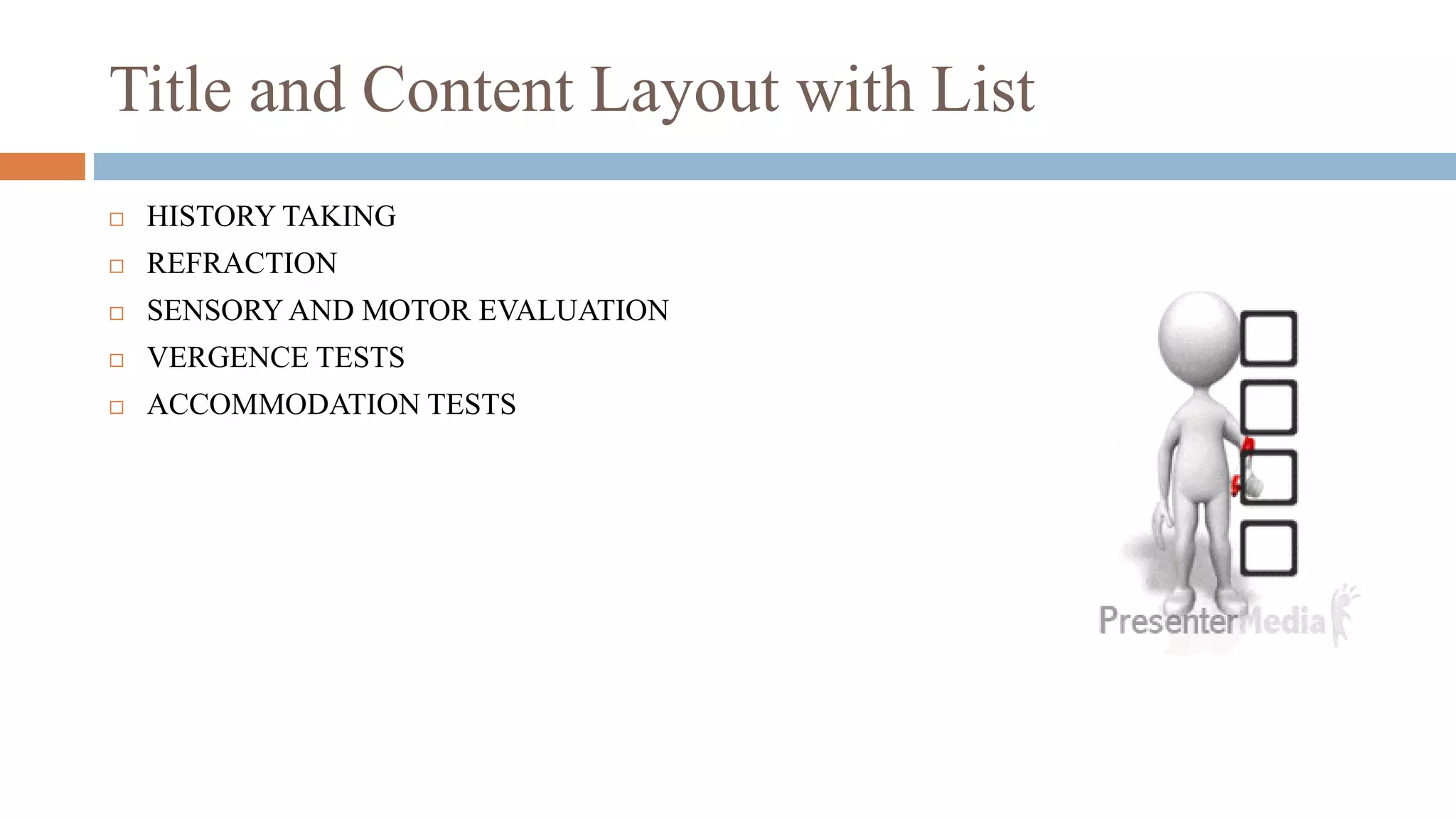 Examination protocol for binocular vision | PDF
