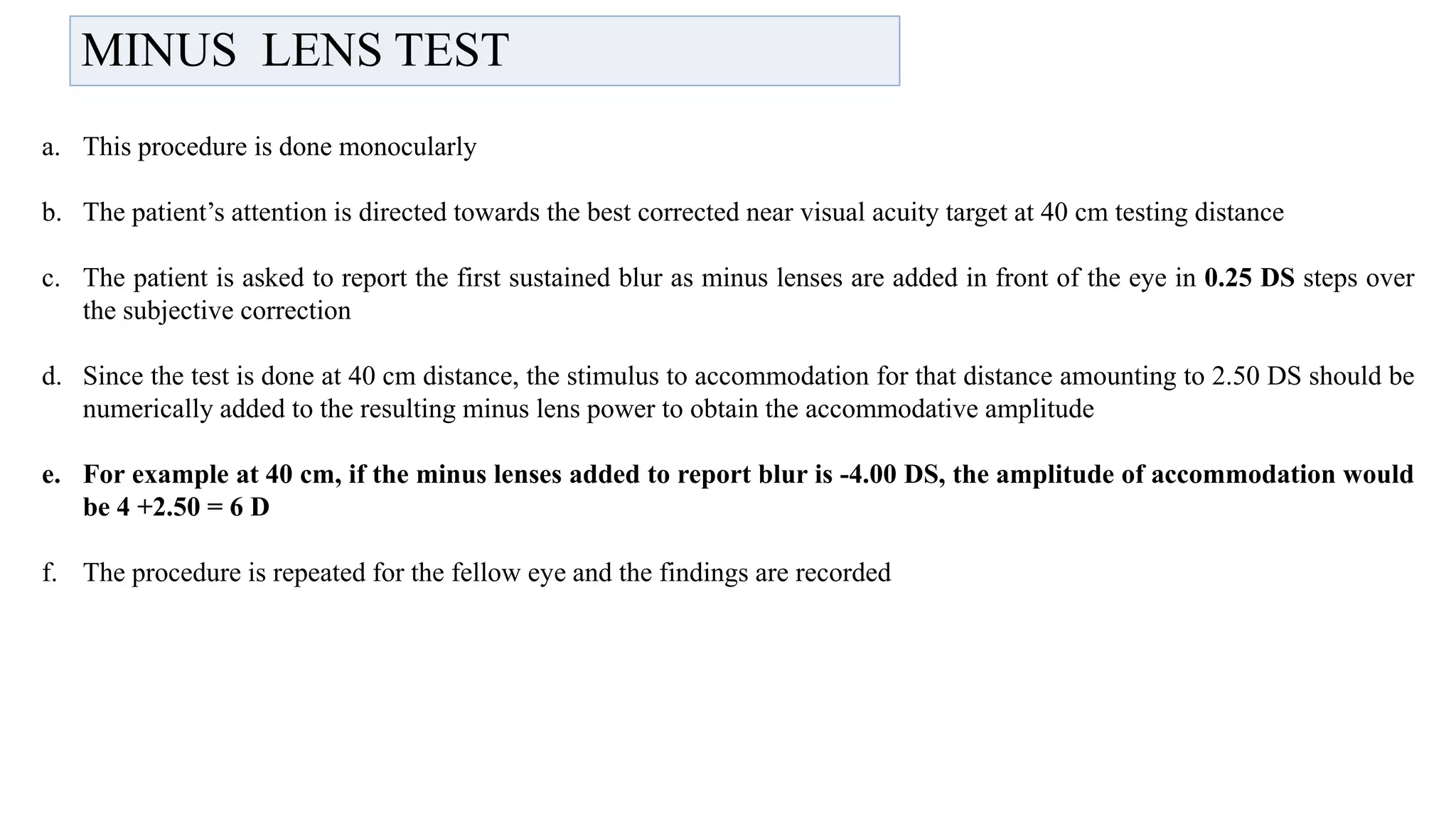Examination protocol for binocular vision | PDF