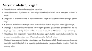 Examination protocol for binocular vision | PDF