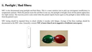 Examination protocol for binocular vision | PDF