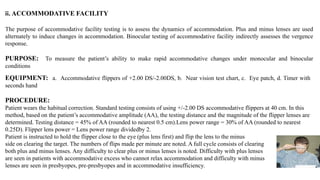 Examination protocol for binocular vision | PDF