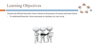 Examination protocol for binocular vision | PDF