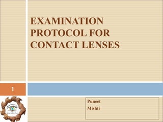 Examination protocol for Contact Lenses | PDF