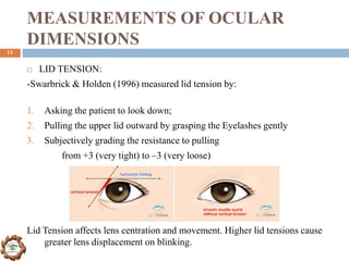 Examination protocol for Contact Lenses | PDF