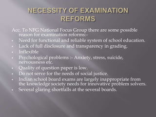 Examination reform | PPTX