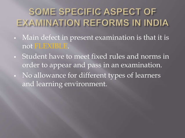 Examination reform | PPTX