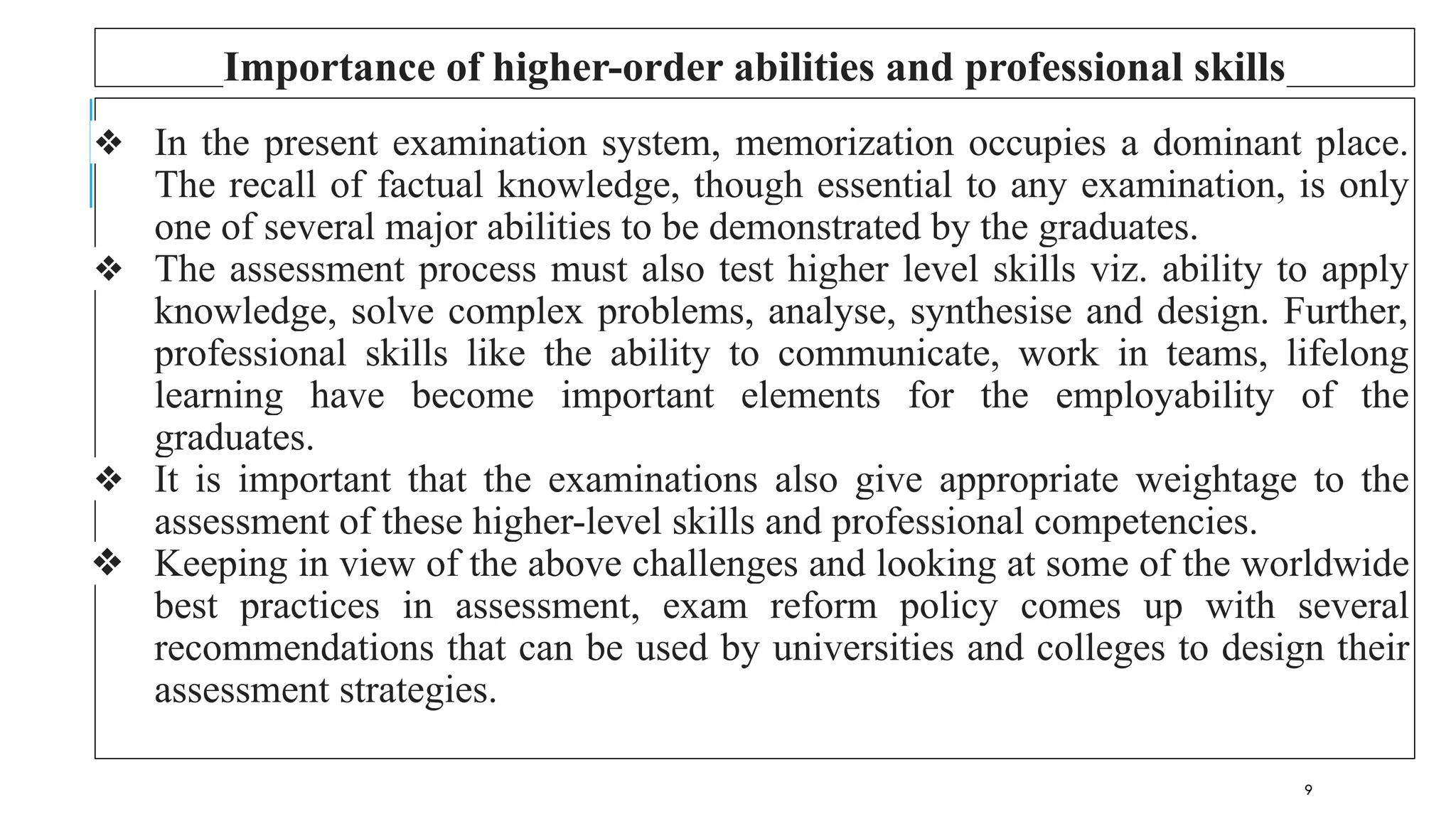 Examination reform policy | PDF