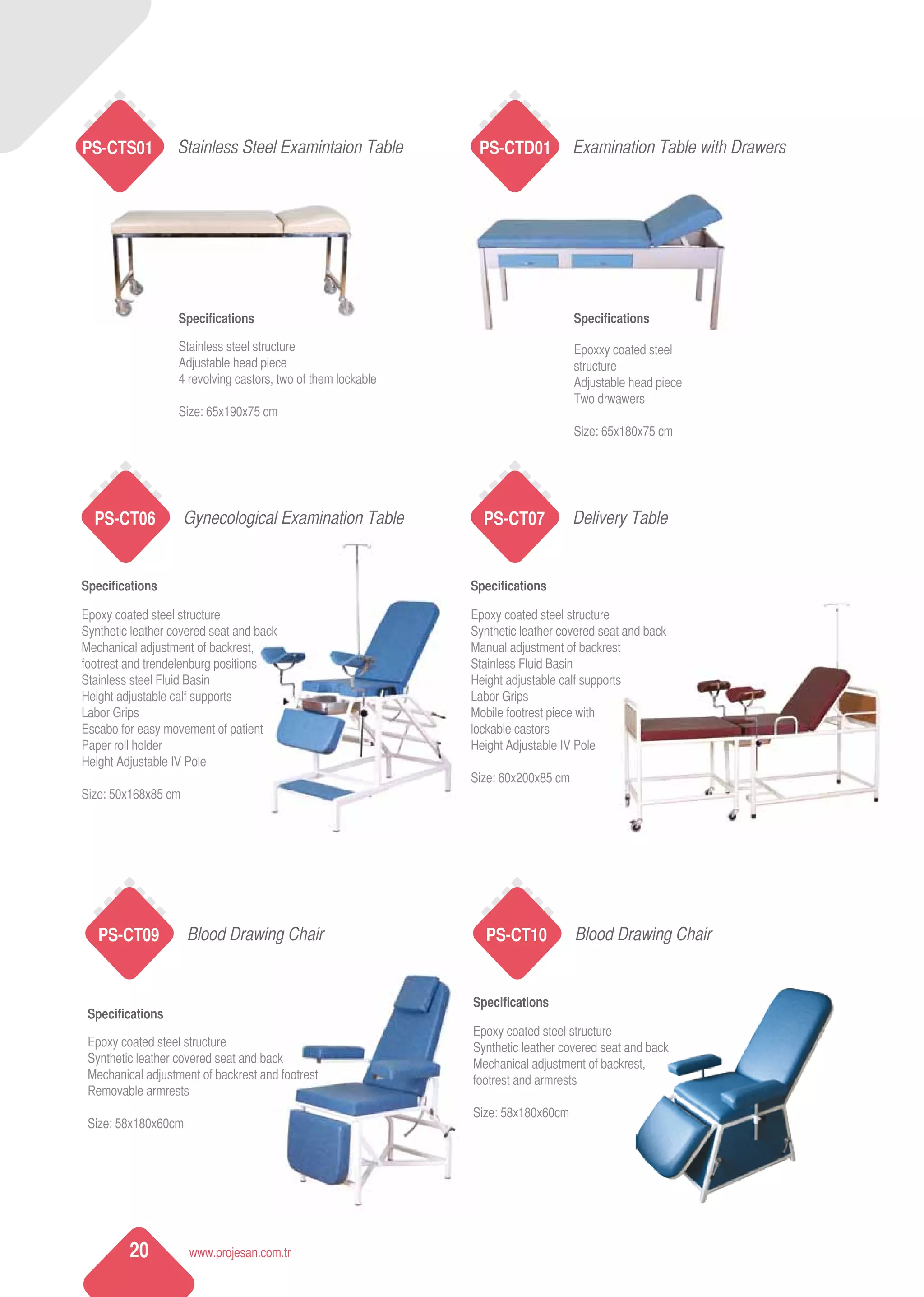 Projesan Examination rooms Catalog | PDF