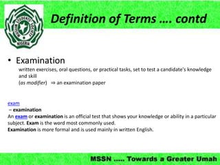 Examination seminar | PPTX