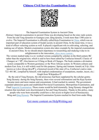 Examinations Essay | PDF
