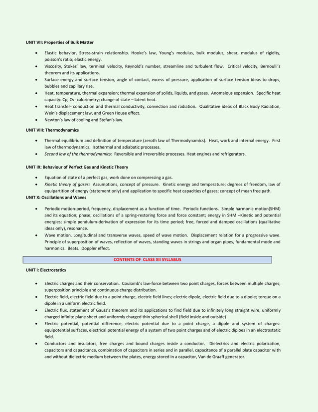 Examination syllabus | PDF