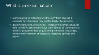 Examination system across the world | PPTX