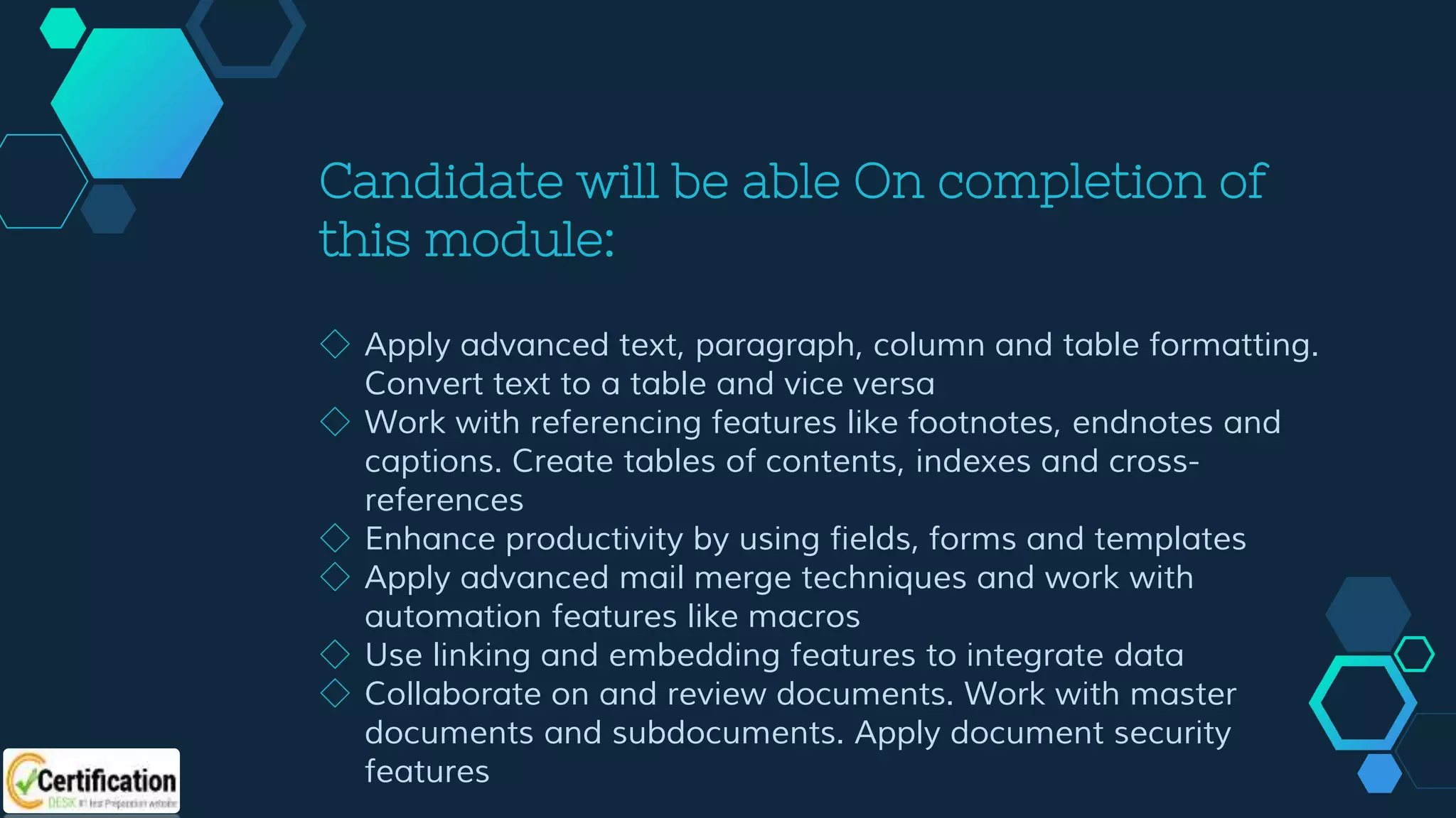 Examination Tips For ECDL ECDL-ADVANCED Exam | PPT