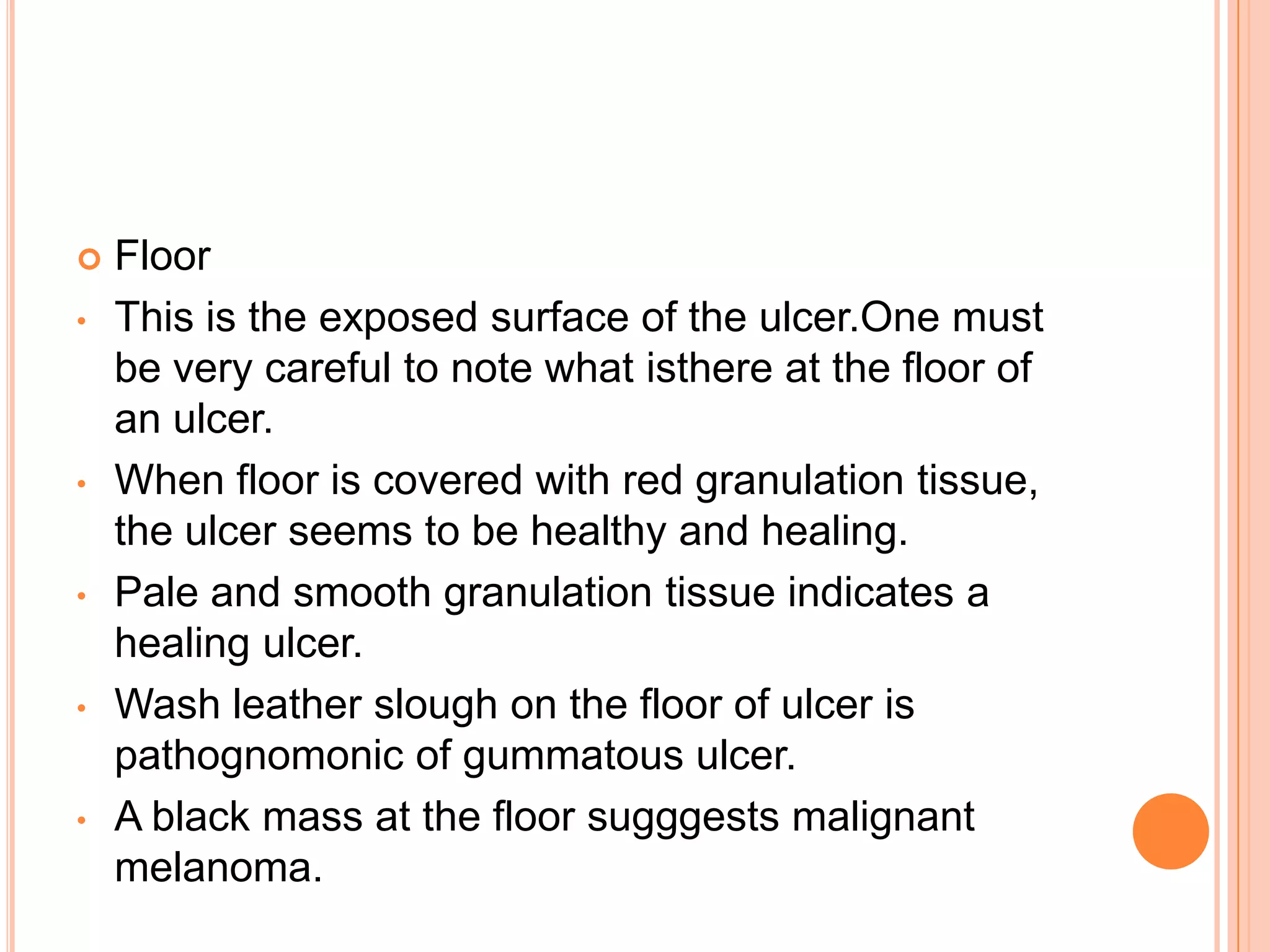 Examinatyion of ulcer | PPTX