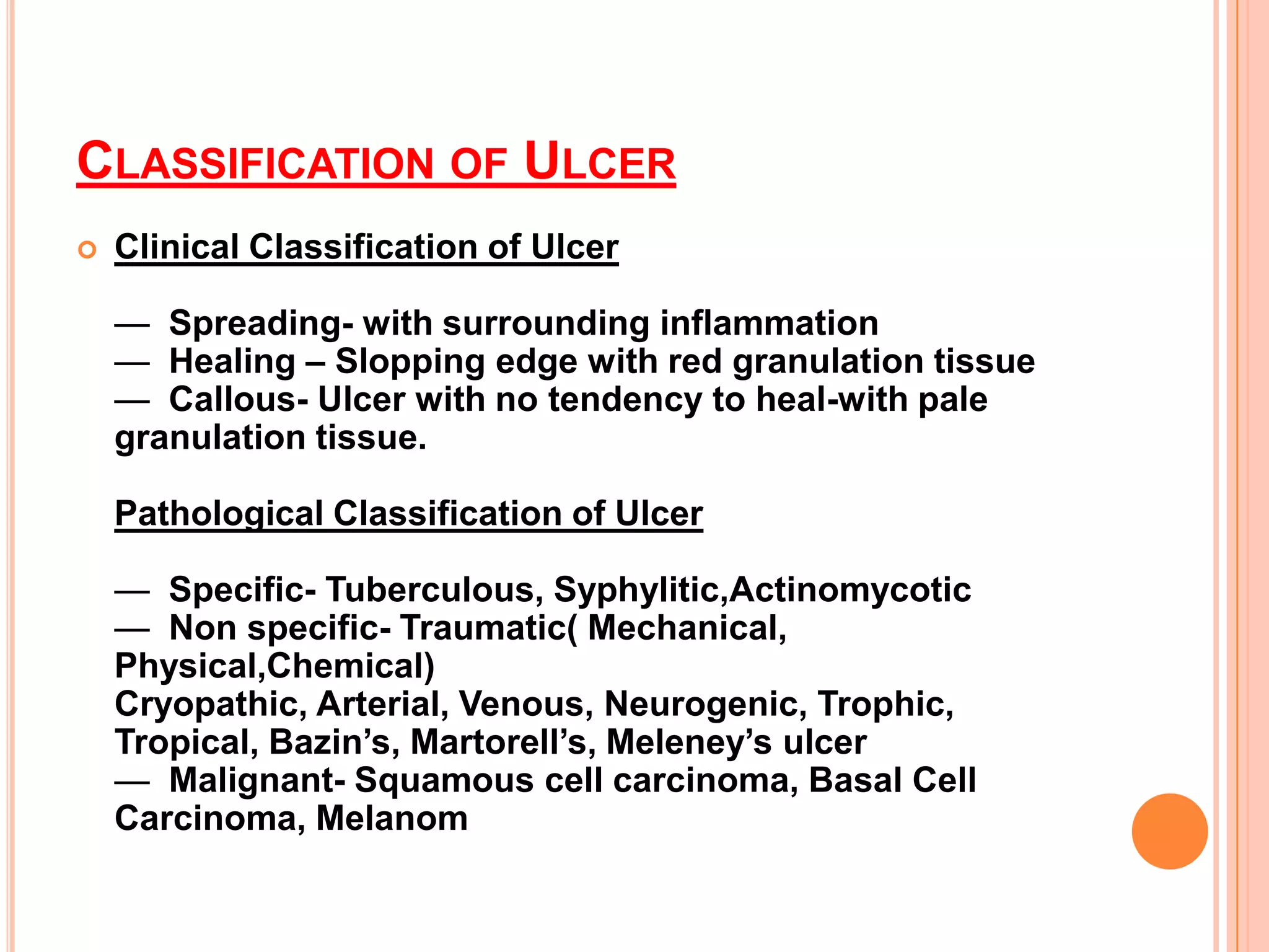 Examinatyion of ulcer | PPTX