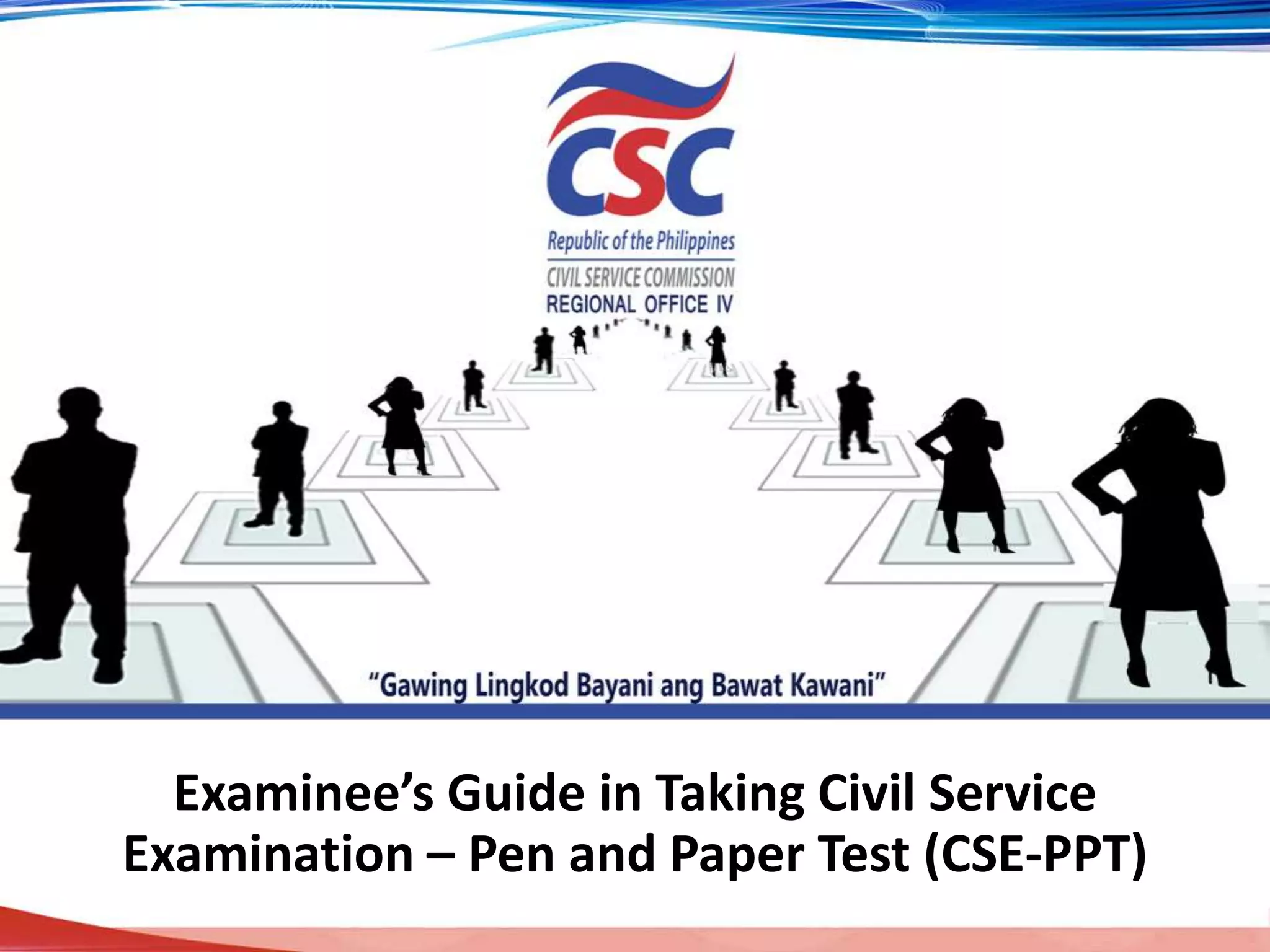 Examinee's Guide in Taking CSE-PPT (Ballpen-based) | PPTX