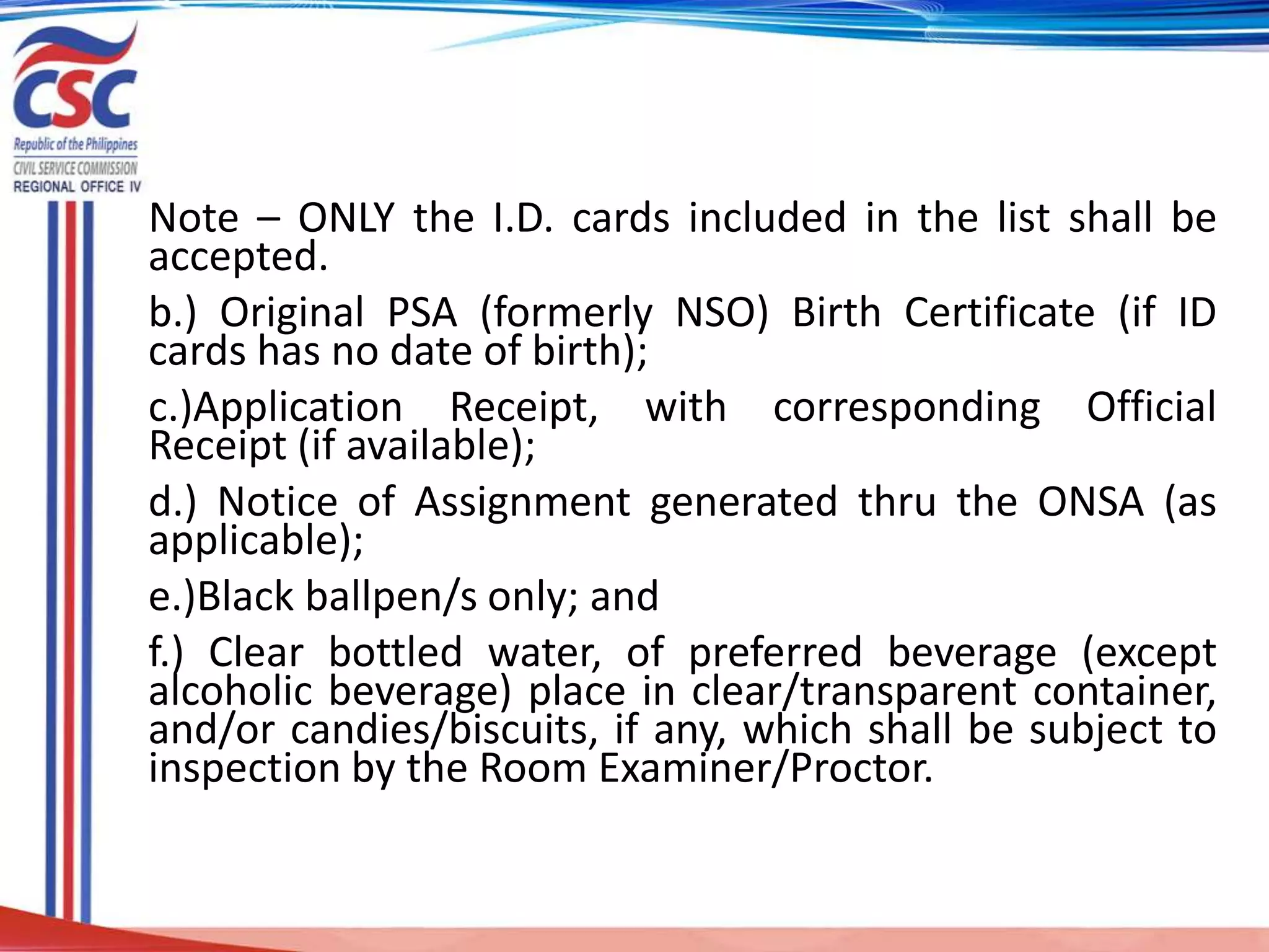 Examinee's Guide in Taking CSE-PPT (Ballpen-based) | PPTX