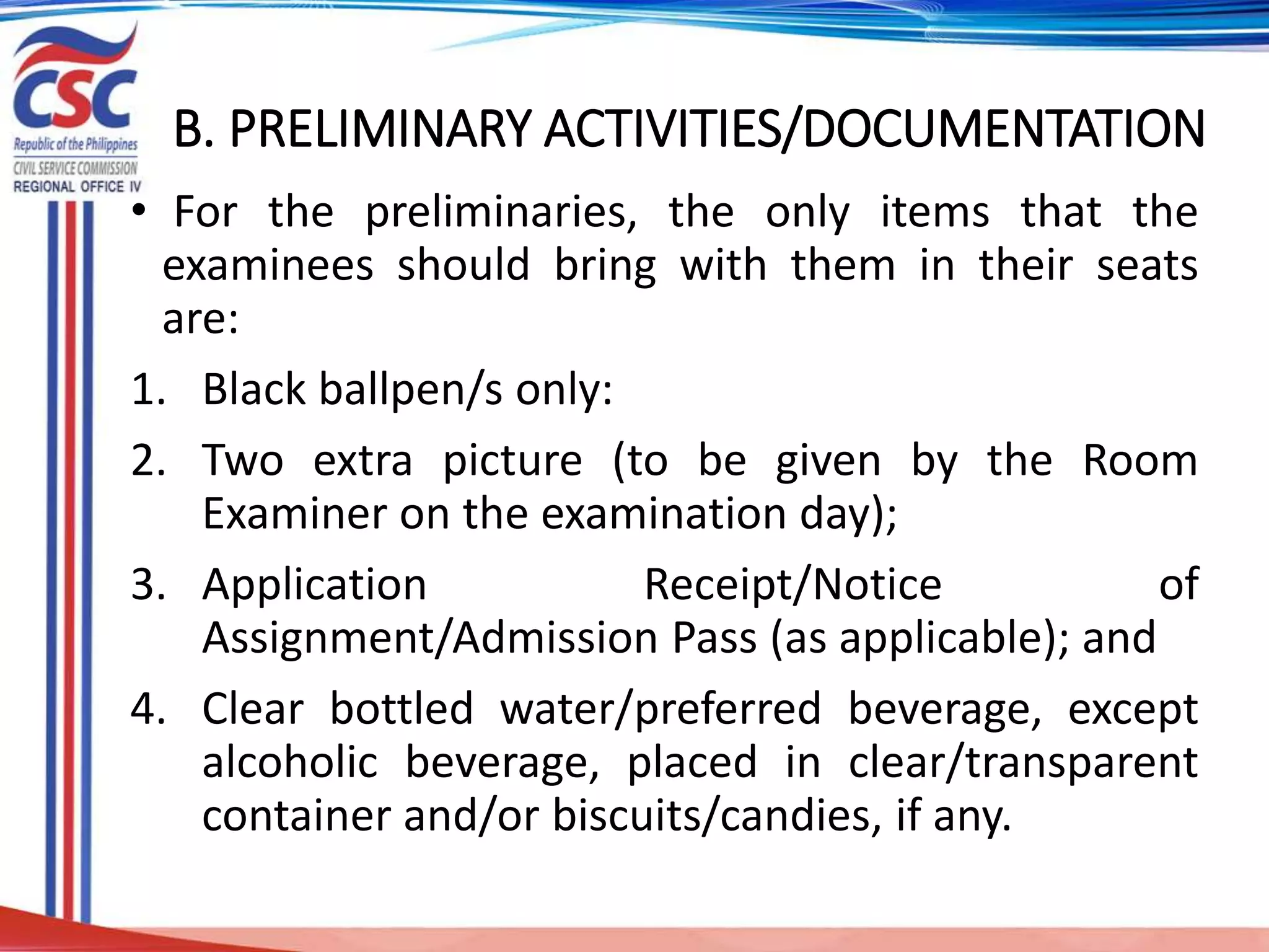 Examinee's Guide in Taking CSE-PPT (Ballpen-based) | PPTX