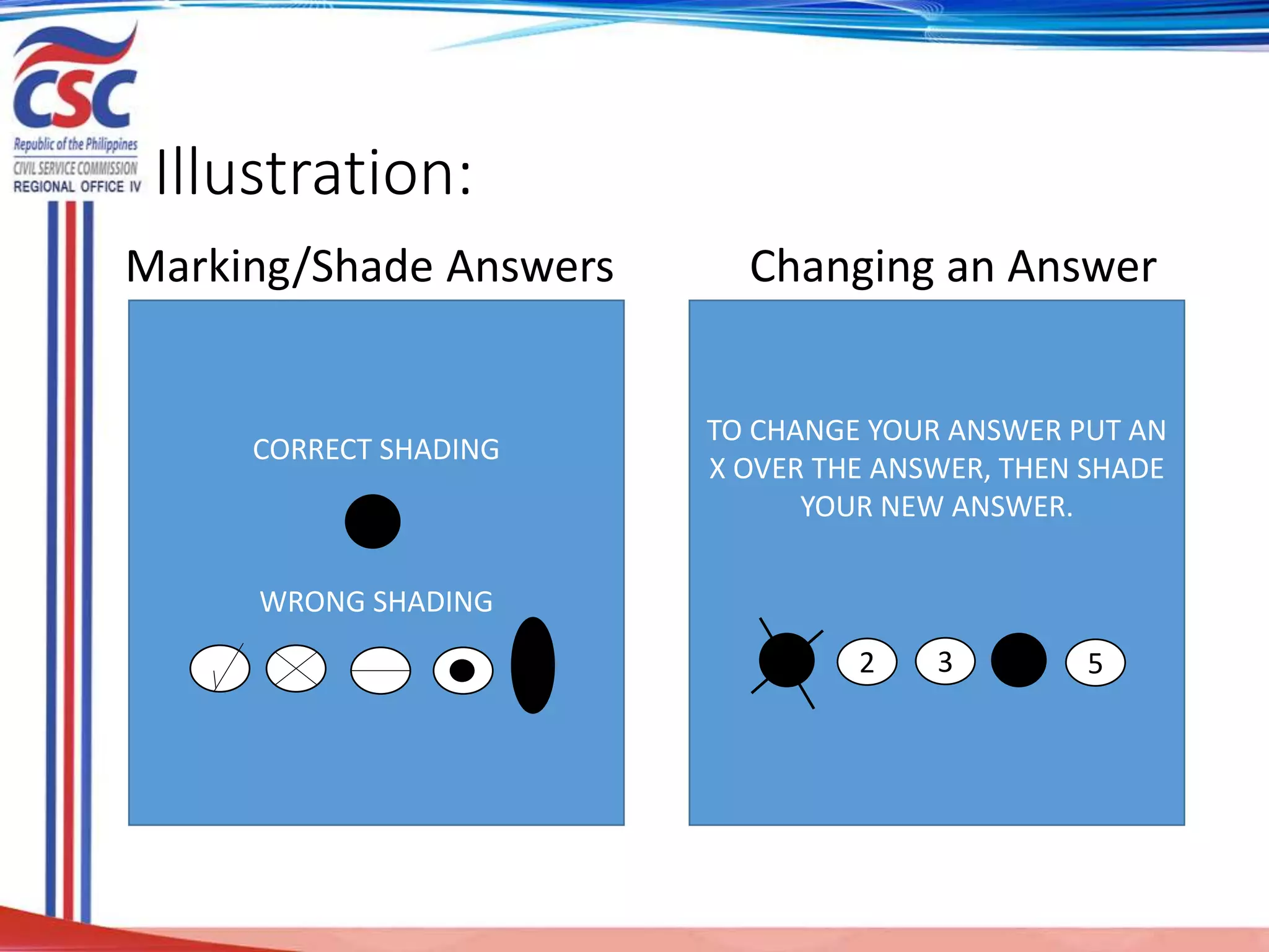 Examinee's Guide in Taking CSE-PPT (Ballpen-based) | PPTX