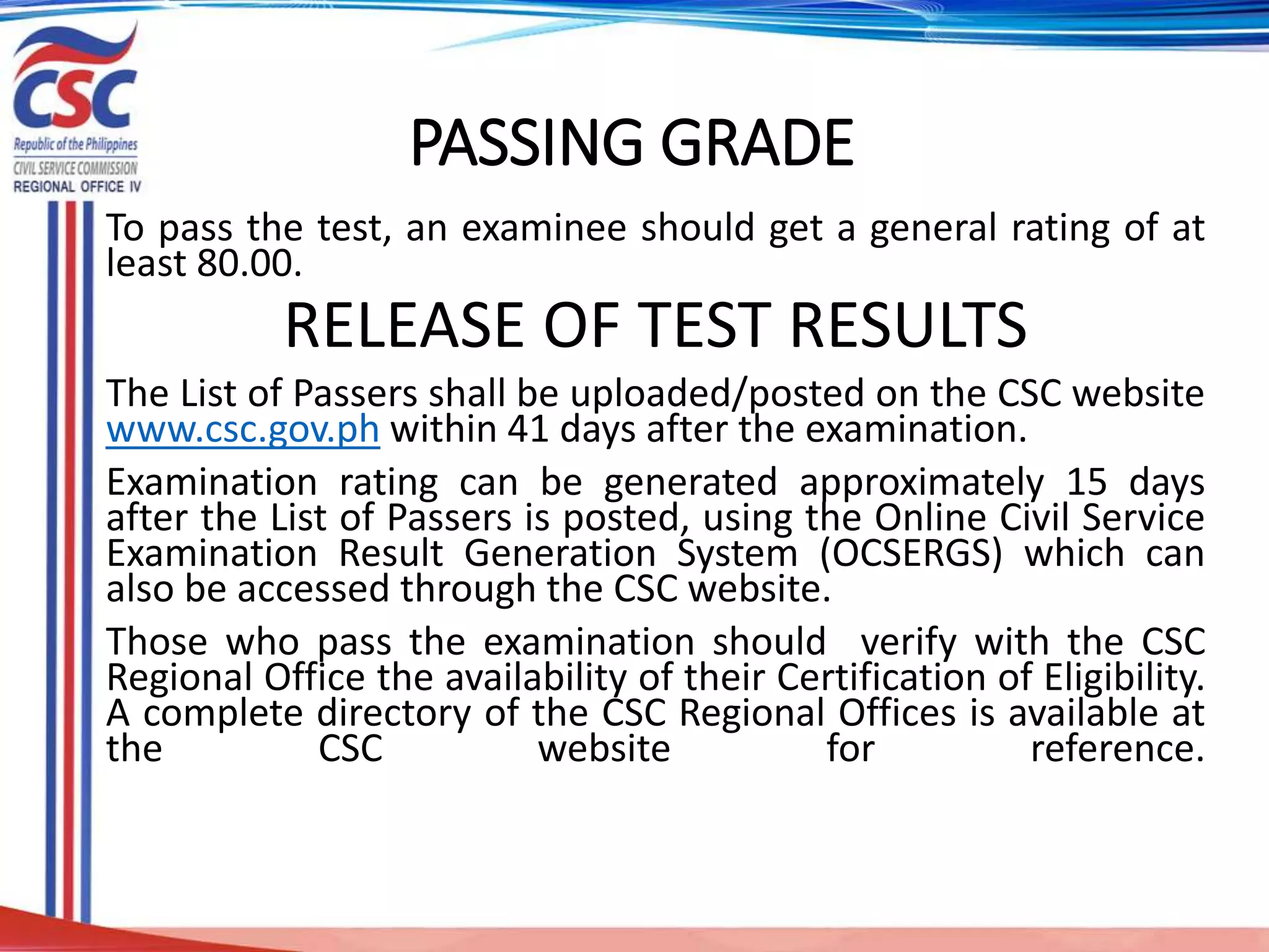 Examinee's Guide in Taking CSE-PPT (Ballpen-based) | PPTX