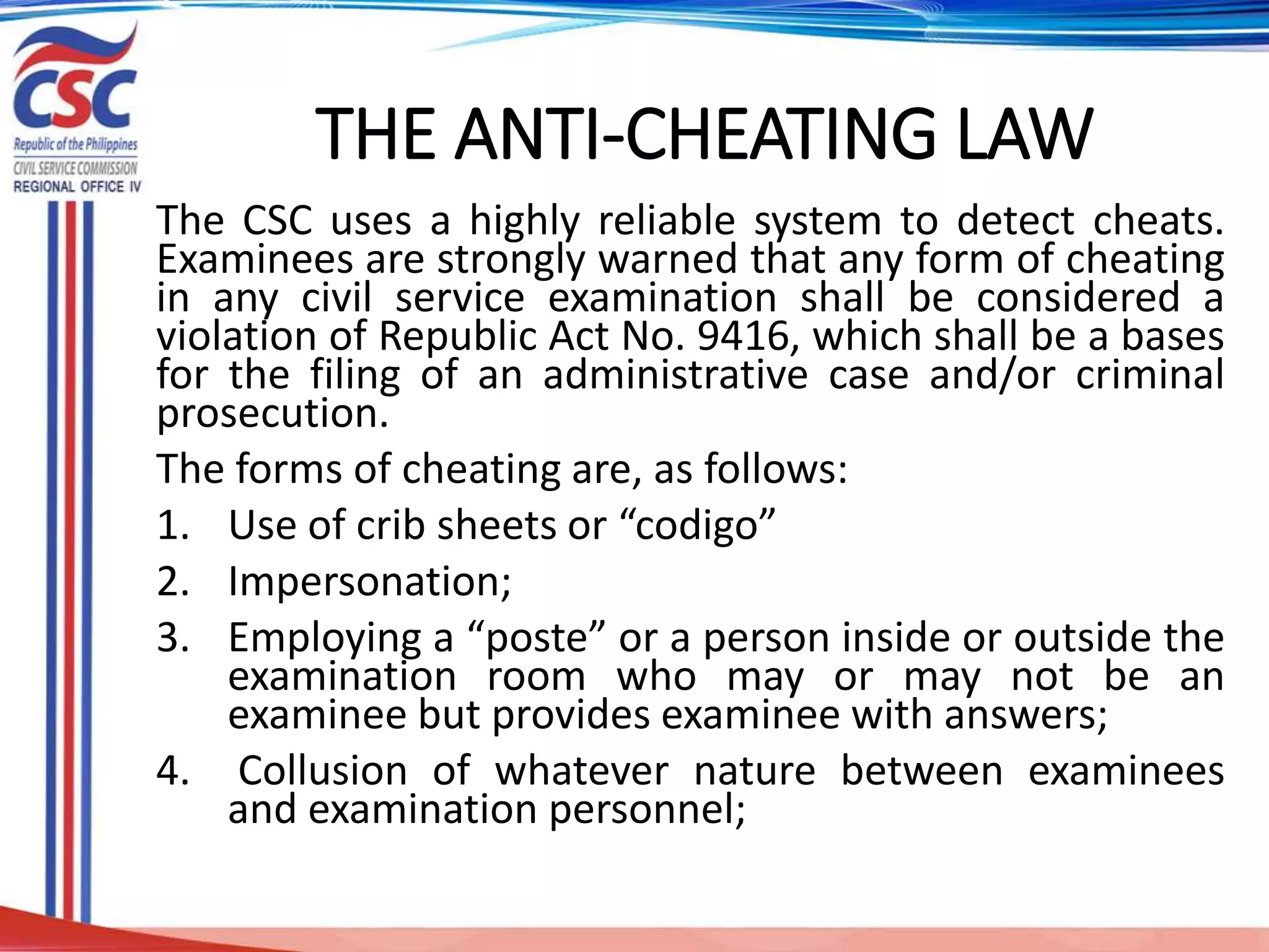 Examinee's Guide in Taking CSE-PPT (Ballpen-based) | PPTX