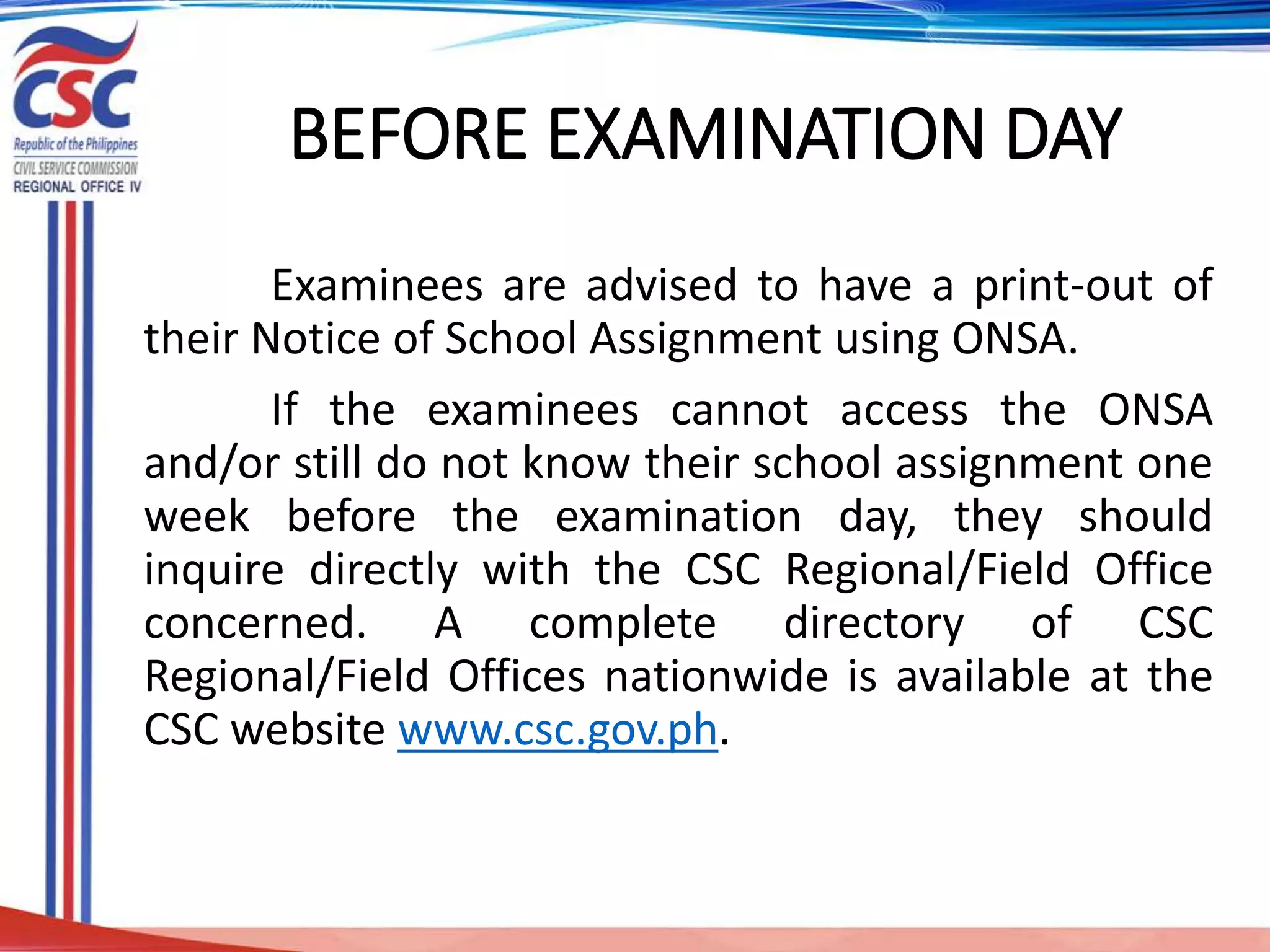 Examinee's Guide in Taking CSE-PPT (Ballpen-based) | PPTX