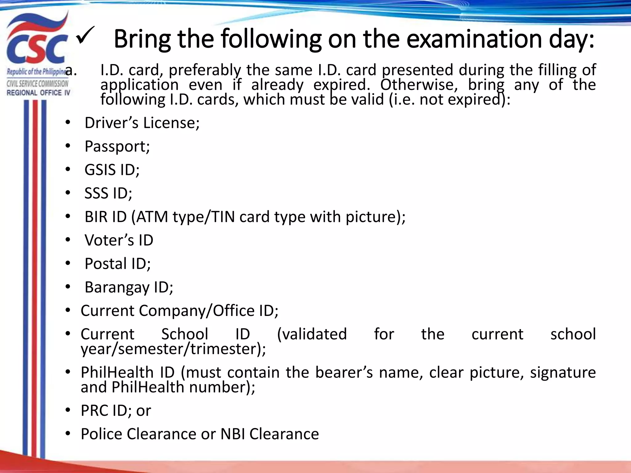 Examinee's Guide in Taking CSE-PPT (Ballpen-based) | PPTX