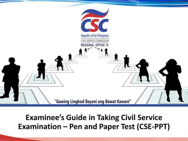 Examinee's Guide in Taking CSE-PPT (Ballpen-based) | PPTX