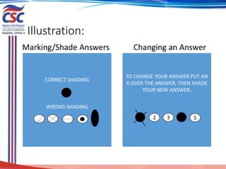 Examinee's Guide in Taking CSE-PPT (Ballpen-based) | PPTX