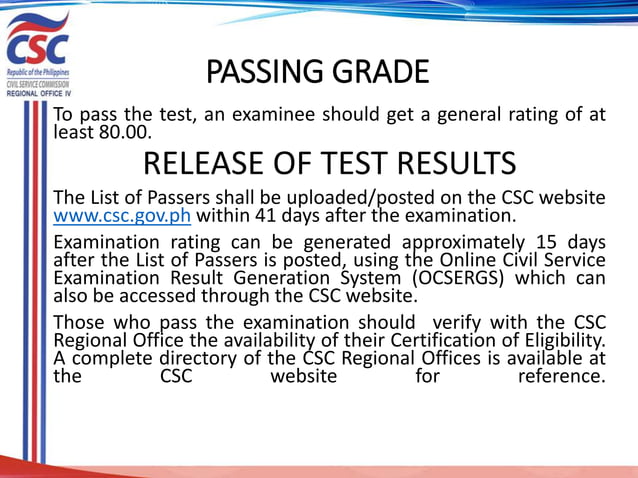 Examinee's Guide in Taking CSE-PPT (Ballpen-based) | PPTX