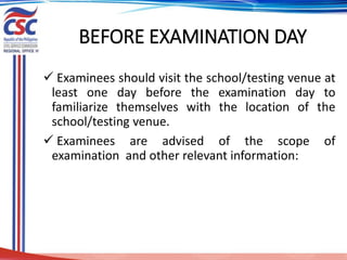 Examinee's Guide in Taking CSE-PPT (Ballpen-based) | PPTX