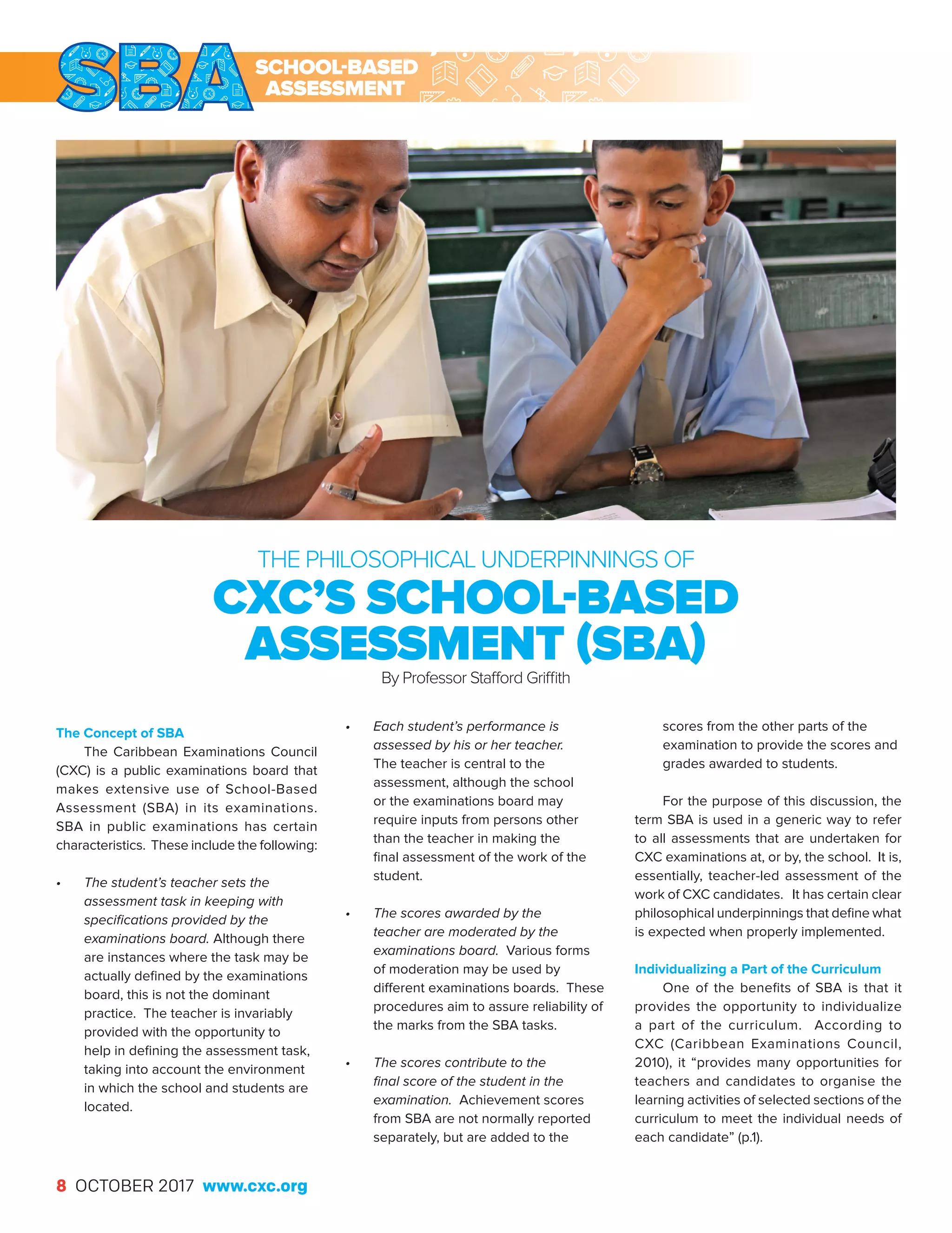 The Caribbean Examiner - School-Based Assessment | PDF