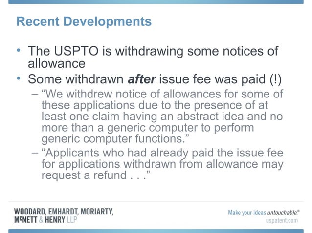 Patent Examination Examiner Guidelines on Alice | PPT